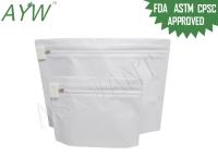 China Matte White Child Resistant Bags Resealable Packaging For Private Doctors for sale
