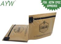 China Brown Kraft Paper Child Resistant Bags For Edible Weed Seeds Packaging for sale