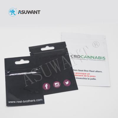 China 3.5 Grams Smell Proof Zipper Bags Custom Printing Child Resistant k for sale