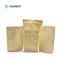 China Pp Laminated Printed Kraft Paper Zipper Bags Coffee Bean Packing With Window for sale