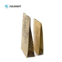 China Pp Laminated Printed Kraft Paper Zipper Bags Coffee Bean Packing With Window for sale