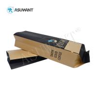 China Kraft Paper PE PET Coffee Tea Bags Flat Bottom Biodegradab With Degassing Valve for sale