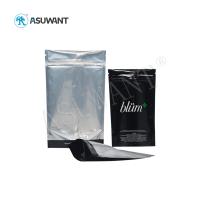 China Zipper Biodegradable Stand Up Pouch Window For Weed Weed Seed Cookie THC CBD Tobacco for sale