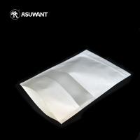 China Custom Print Kraft Paper Zipper Bags Clear Matte Window With Thickened Bottom for sale