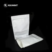 China Custom Print Kraft Paper Zipper Bags Clear Matte Window With Thickened Bottom for sale