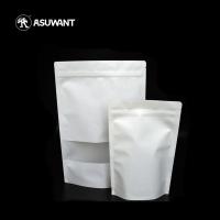 China Custom Print Kraft Paper Zipper Bags Clear Matte Window With Thickened Bottom for sale
