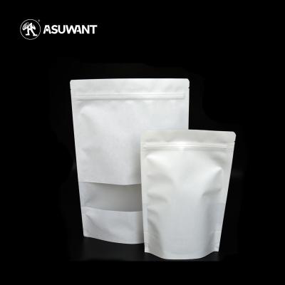 China Custom Print Kraft Paper Zipper Bags Clear Matte Window With Thickened Bottom for sale