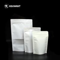 China Custom Print Kraft Paper Zipper Bags Clear Matte Window With Thickened Bottom for sale