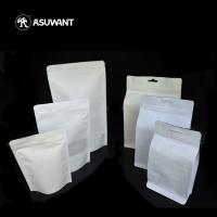 China Clear Window White Printed Kraft Paper Bags Food Natural 25KG Customized Logo for sale
