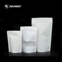 China Clear Window White Printed Kraft Paper Bags Food Natural 25KG Customized Logo for sale
