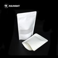 China Clear Window White Printed Kraft Paper Bags Food Natural 25KG Customized Logo for sale
