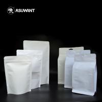 China Clear Window White Printed Kraft Paper Bags Food Natural 25KG Customized Logo for sale