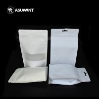 China Clear Window White Printed Kraft Paper Bags Food Natural 25KG Customized Logo for sale