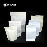 China Clear Window White Printed Kraft Paper Bags Food Natural 25KG Customized Logo for sale