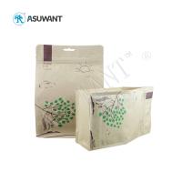 China Clear PP Material Flat Bottom Pouch 8 Side Sealed Protein Child Resistant Exit Mylar Bags for sale