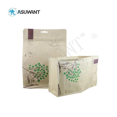 China Clear PP Material Flat Bottom Pouch 8 Side Sealed Protein Child Resistant Exit Mylar Bags for sale