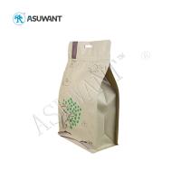 China Clear PP Material Flat Bottom Pouch 8 Side Sealed Protein Child Resistant Exit Mylar Bags for sale