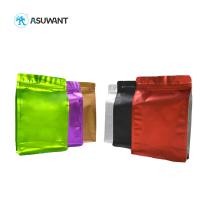 China Pillow Food Packaging Flat Bottom Bags MOPP VMPET PE Material Zipper Top With Window for sale