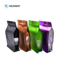 China Pillow Food Packaging Flat Bottom Bags MOPP VMPET PE Material Zipper Top With Window for sale