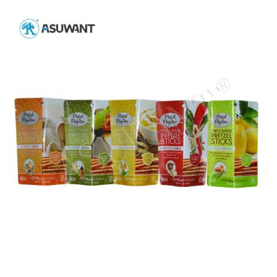 China 110-130 Mic Thickness Ziplock Mylar Food Storage Bags Eco Friendly For Snack for sale