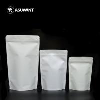 China Smell Proof Kraft Paper Zipper Bags Aluminum Foil Biodegradable Stand Up Pouch for sale