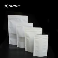China Smell Proof Kraft Paper Zipper Bags Aluminum Foil Biodegradable Stand Up Pouch for sale