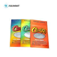 China Weed k Glossy Smell Proof Zipper Bags Surface Handling Gravure Printing With Window for sale