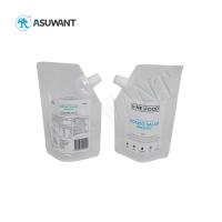 China Custom Printed Plastic Liquid Bags , Heat Seal Doypack Stand Up Pouch With Spout for sale