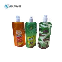 China Biodegradable Water Spout Pouch Heat Seal Mylar Bags 600 ML With Hanging Ring for sale