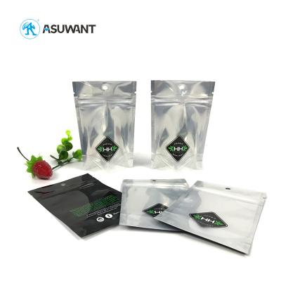 China Mylar Bags Laminated Waterproof Medical Weed k Bags Smell Proof With Transparent Window for sale