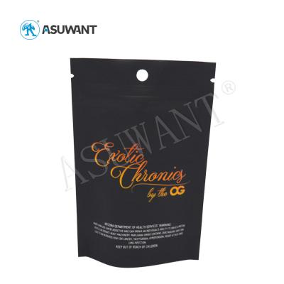 China Plastic Resealable Medical Marijuana Storage Containers Matte Stand Up Heat Seal for sale