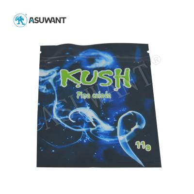 China Lockable Medicine Bag Resealable Custom Matte Stand Up Heat Seal Foil Mylar Custom Small Smell Proof Bag For Kush for sale