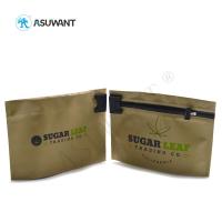 China Custom Printed Aluminum Foil Kraft Paper Child Proof Zipper Mylar Bags Smell Proof For Marijuana for sale