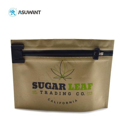 China Printing Reusable Disposable Glossy Medium Weed Plastic Bag For Marijuana for sale