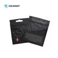 China Glossier Zip Lock Black Sealable Plastic Packaging Bag Food Grade Heat Sealed for sale