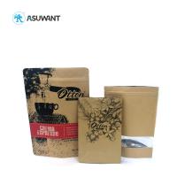 China Resealable Kraft Paper Zipper Bags Custom Doypack Mylar Zipper Pouch For Nuts for sale