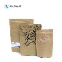 China Resealable Kraft Paper Zipper Bags Custom Doypack Mylar Zipper Pouch For Nuts for sale