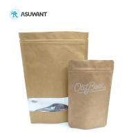 China Resealable Kraft Paper Zipper Bags Custom Doypack Mylar Zipper Pouch For Nuts for sale