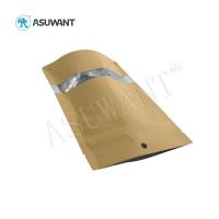 China Resealable Kraft Paper Zipper Bags Custom Doypack Mylar Zipper Pouch For Nuts for sale