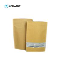 China Custom Printing Kraft Paper k Bag Heat Seal Recycled With Clear Window for sale