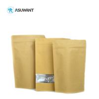 China Custom Printing Kraft Paper k Bag Heat Seal Recycled With Clear Window for sale