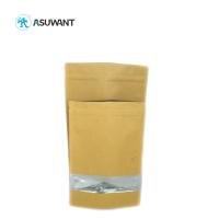 China Custom Printing Kraft Paper k Bag Heat Seal Recycled With Clear Window for sale