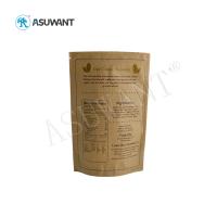 China Recycled Brown Kraft Paper Stand Up Zipper Packaging Bag With Custom Printing for sale