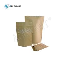 China Multilayer Kraft Paper Zipper Bags Customizable Stand Up Resealable For Candy for sale