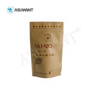 China Doypack Recyclable Kraft Paper Zipper Bags Laminated Layer Material Gravure Printing for sale