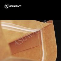 China Durable Kraft Paper Stand Up Zipper Bag Gravure Printing With See Through Window for sale