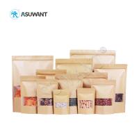 China Multi Layers 110 Gsm Color Cmyk Kraft Paper Zipper Bags for sale