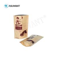China Multiple Usage Kraft Paper Zipper Bags Customized Window Pouch For Dried Food for sale