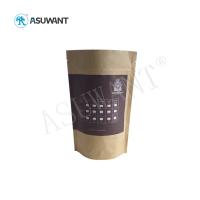 China Multiple Usage Kraft Paper Zipper Bags Customized Window Pouch For Dried Food for sale