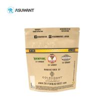 China Gravure Printing Kraft Paper Zipper Bags Custom Recycled Waterproof For Packaging for sale
